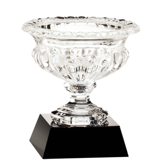 Round Celebration Crystal Vase Trophy - 10.25" | Golf Trophies | Cheap ...